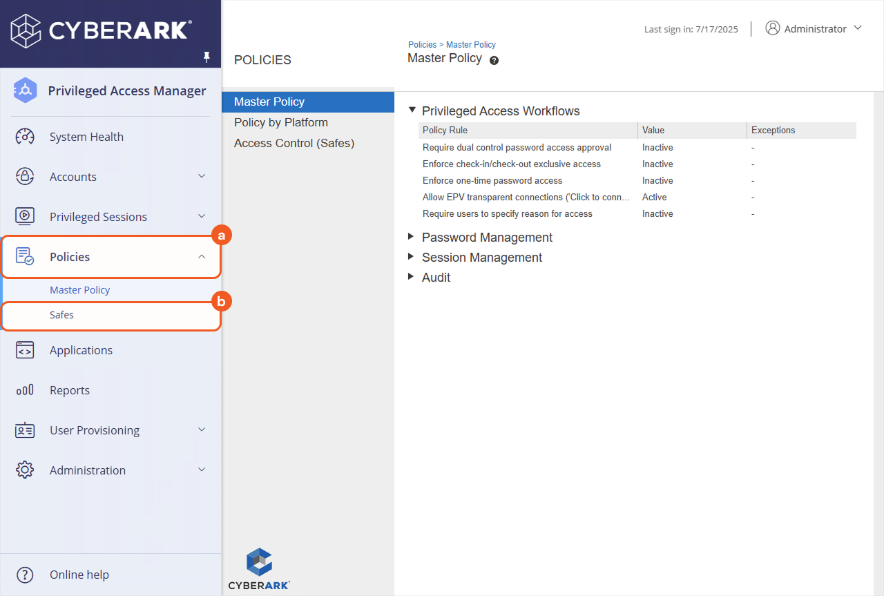 CyberArk Privileged Access Manager