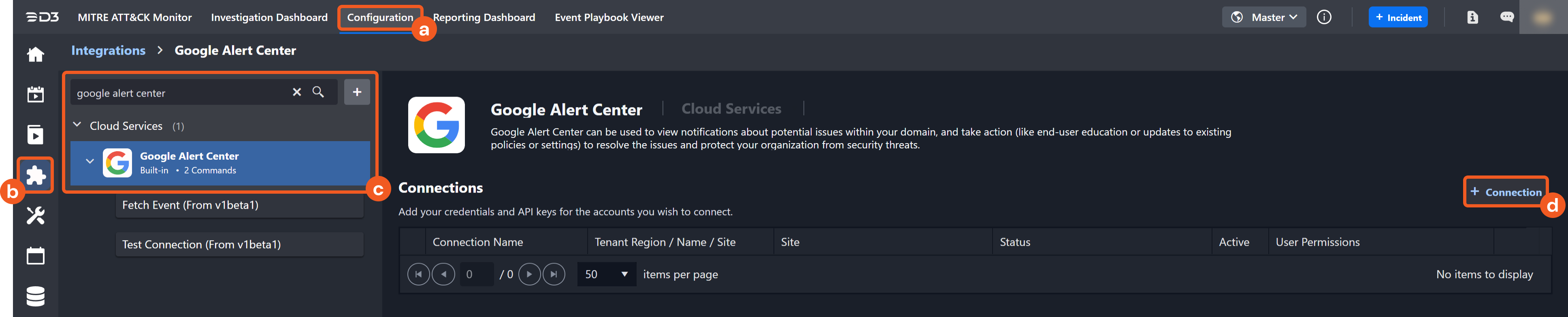 Google Alert Center | docs.d3security